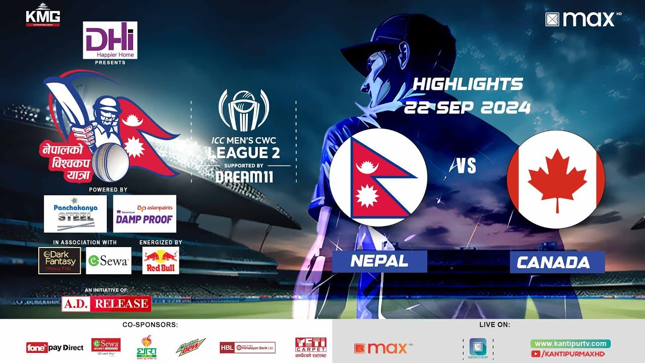 Nepal vs Canada | Highlights | ICC Men's CWC League 2 | 22 Sep 2024 ...