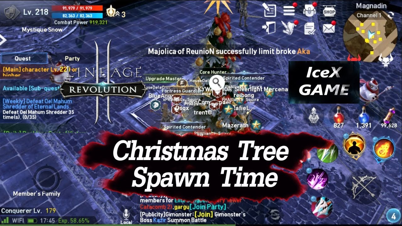Lineage 2 Revolution Christmas Tree Spawn Time - YouTube