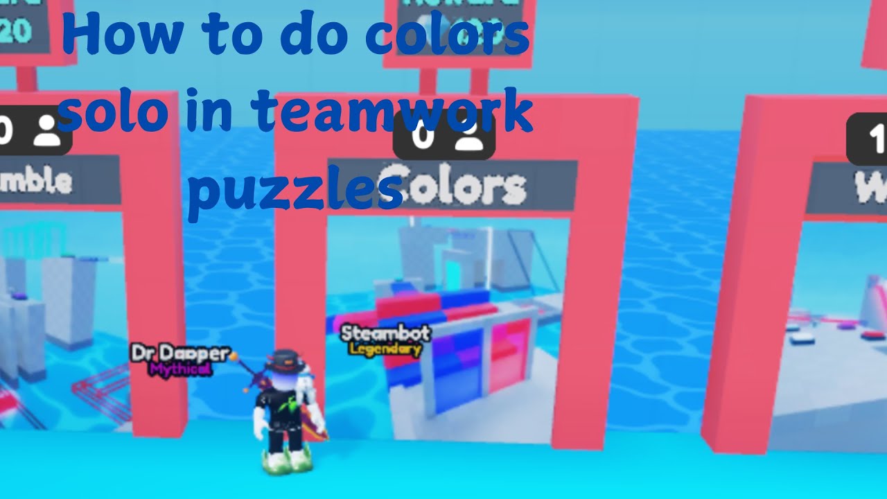 How to do COLORS SOLO In teamwork puzzles (TP)! ROBLOX GAMEPLAY! - YouTube
