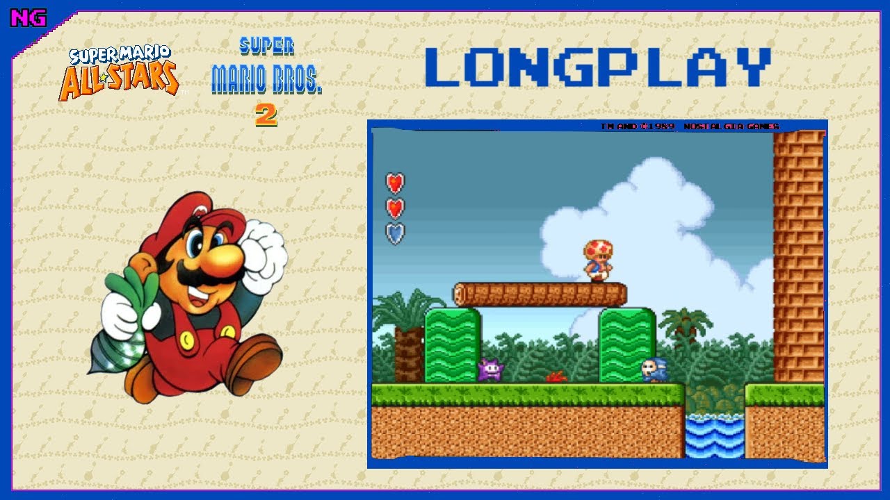 Super Mario All-Stars - Super Mario Bros. 2 LONGPLAY (1993) [SNES ...
