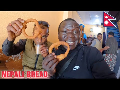 TRYING NEPALI🇳🇵BREAD WITH LOCAL NEPALESE (so delicious) - YouTube