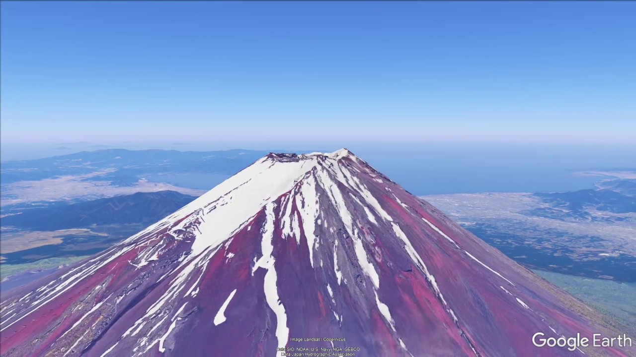 Google Earth Mount Fuji - YouTube
