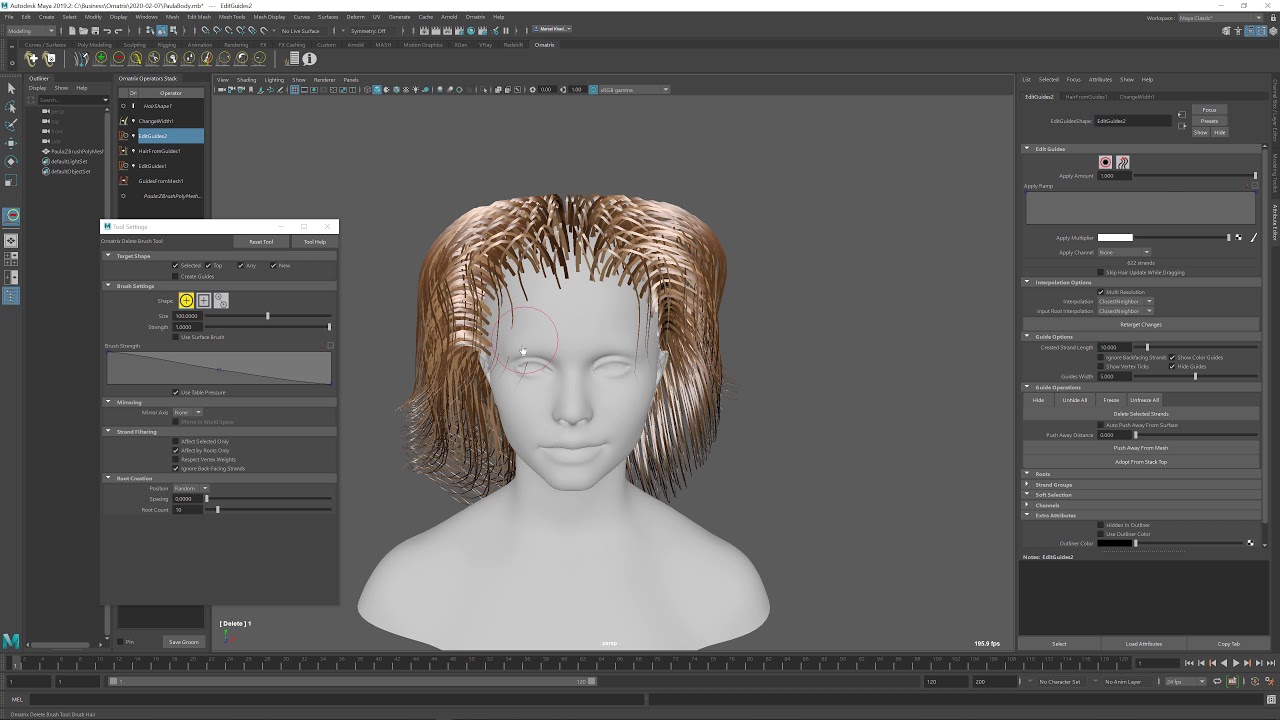 Ornatrix Maya V3: Drawing hair - YouTube