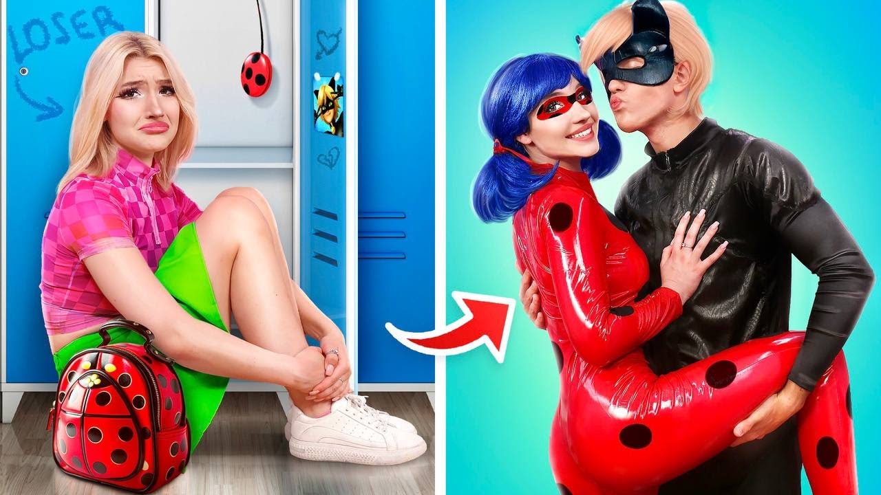 Miraculous Ladybug & Cat Noir in Real Life! I Fell in Love with a ...