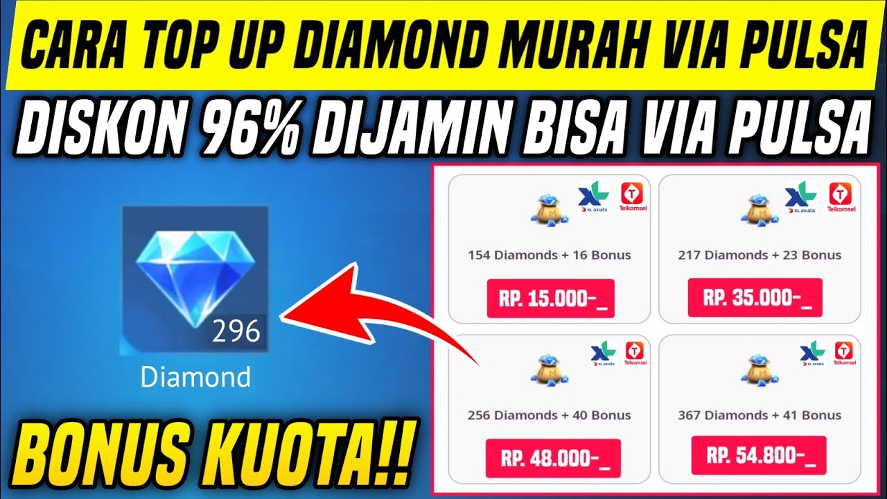 CARA TOP UP DIAMOND MLBB MURAH VIA PULSA TERBARU 2023 ! TOP UP DIAMOND MLBB TERMURAH VIA PULSA ...