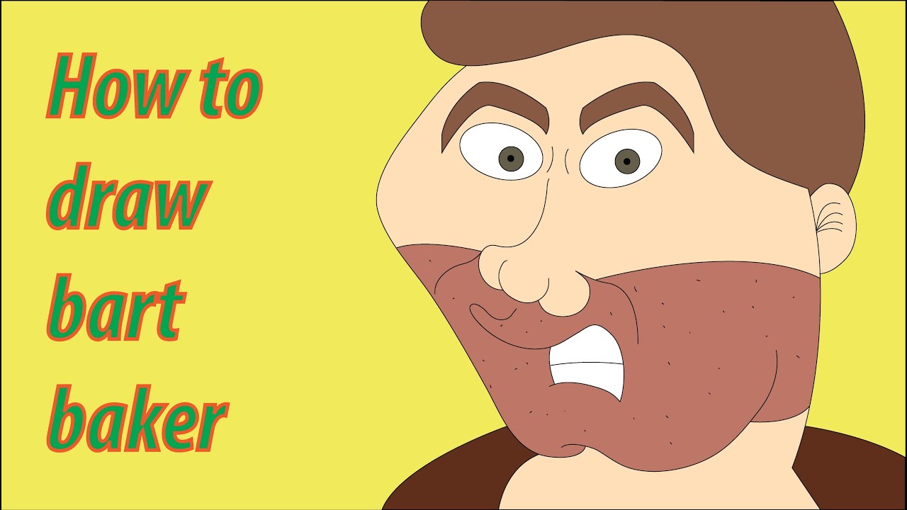 how to draw bart baker - YouTube