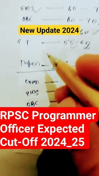 RPSC Programmer Officer Cut Off 2024 ! RPSC Programmer Officer Cut Off Analysis - YouTube