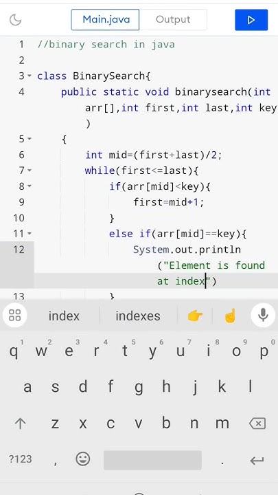 Binary Search In Java Javaprogramming Codingguru Youtubeshorts😎😎 Youtube