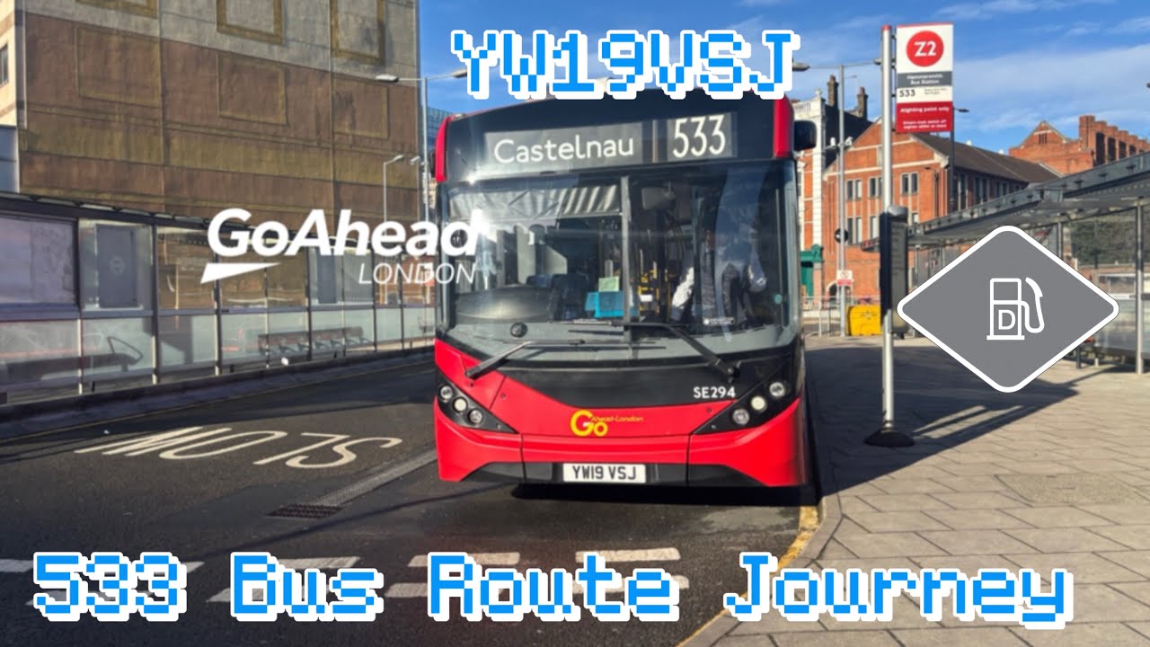 533 Bus Route Journey **THRASH** (Weird engine) YW19VSJ - YouTube