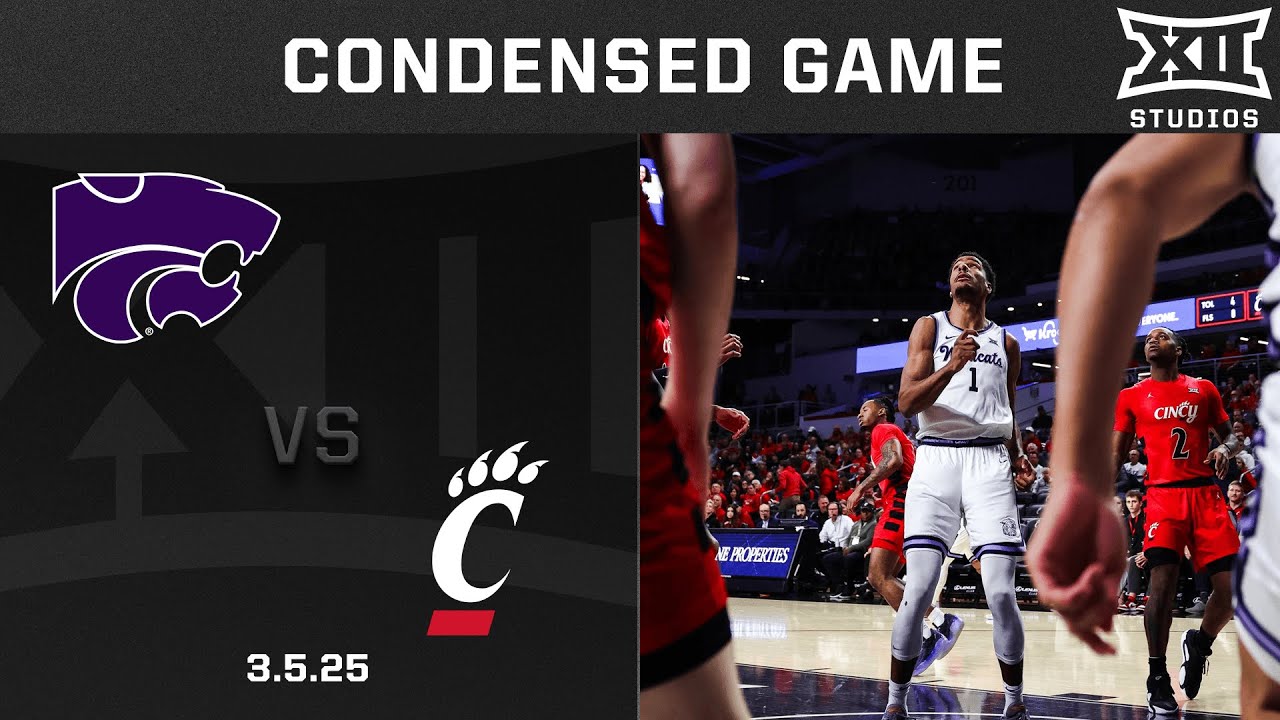 Kansas State vs. Cincinnati Condensed Game | 2024-25 Big 12 Men's ...