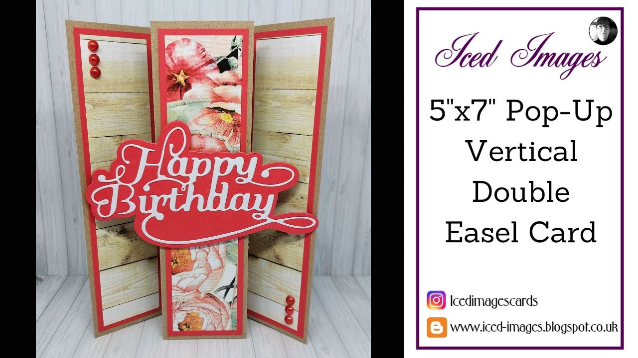 5x7 Pop Up Vertical Double Easel Card - YouTube