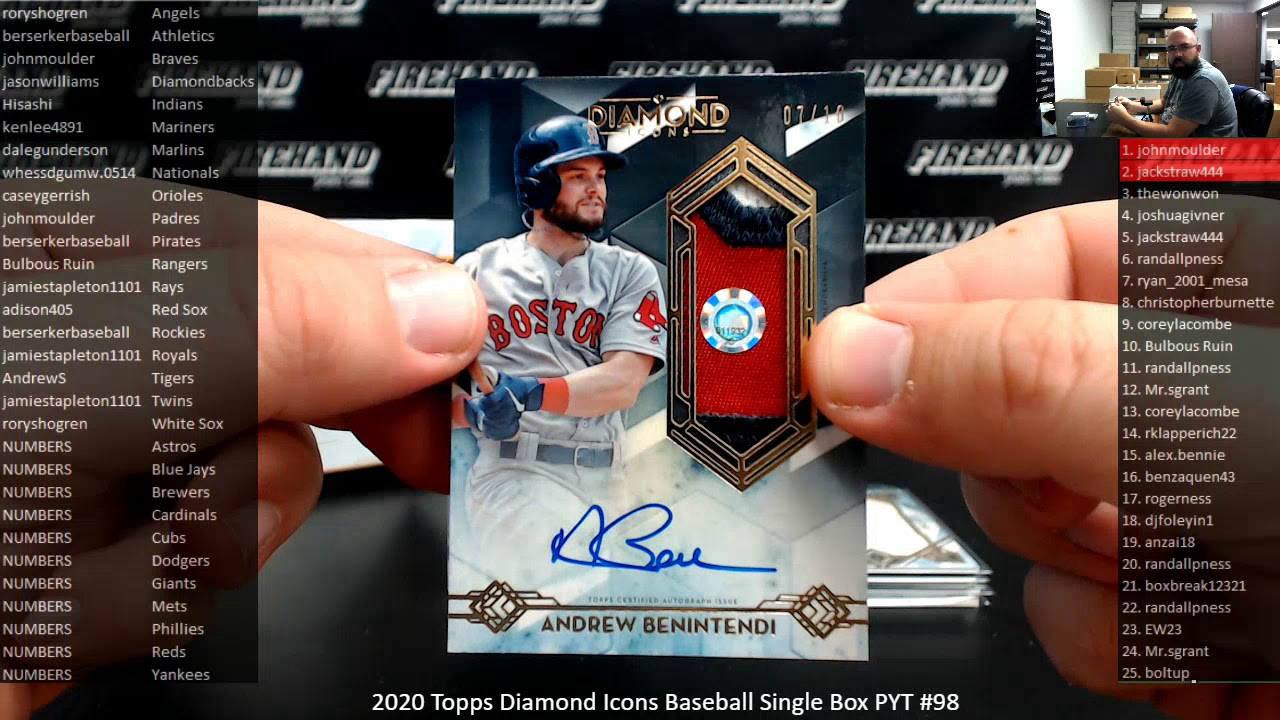 11/18/2020 2020 Topps Diamond Icons Baseball Single Box PYT #98 - YouTube