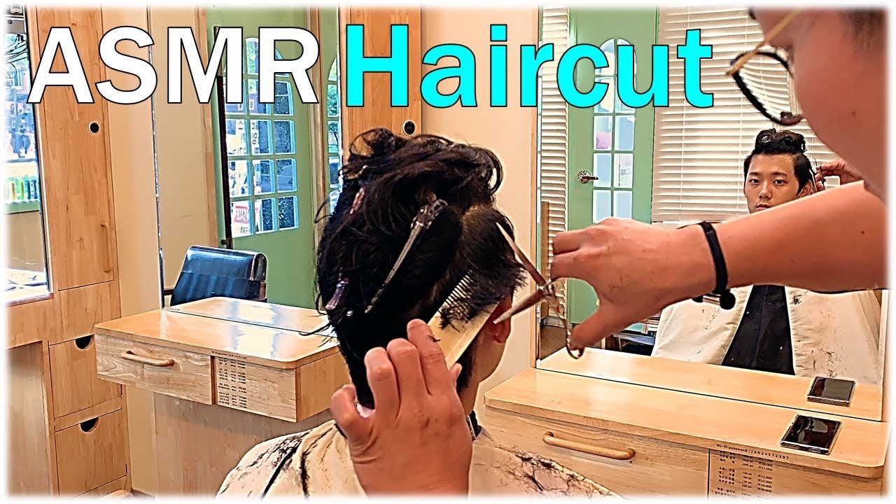[ASMR]relaxing asmr. ASMR haircut. ASMR hair play. ASMR hair. Men's ...