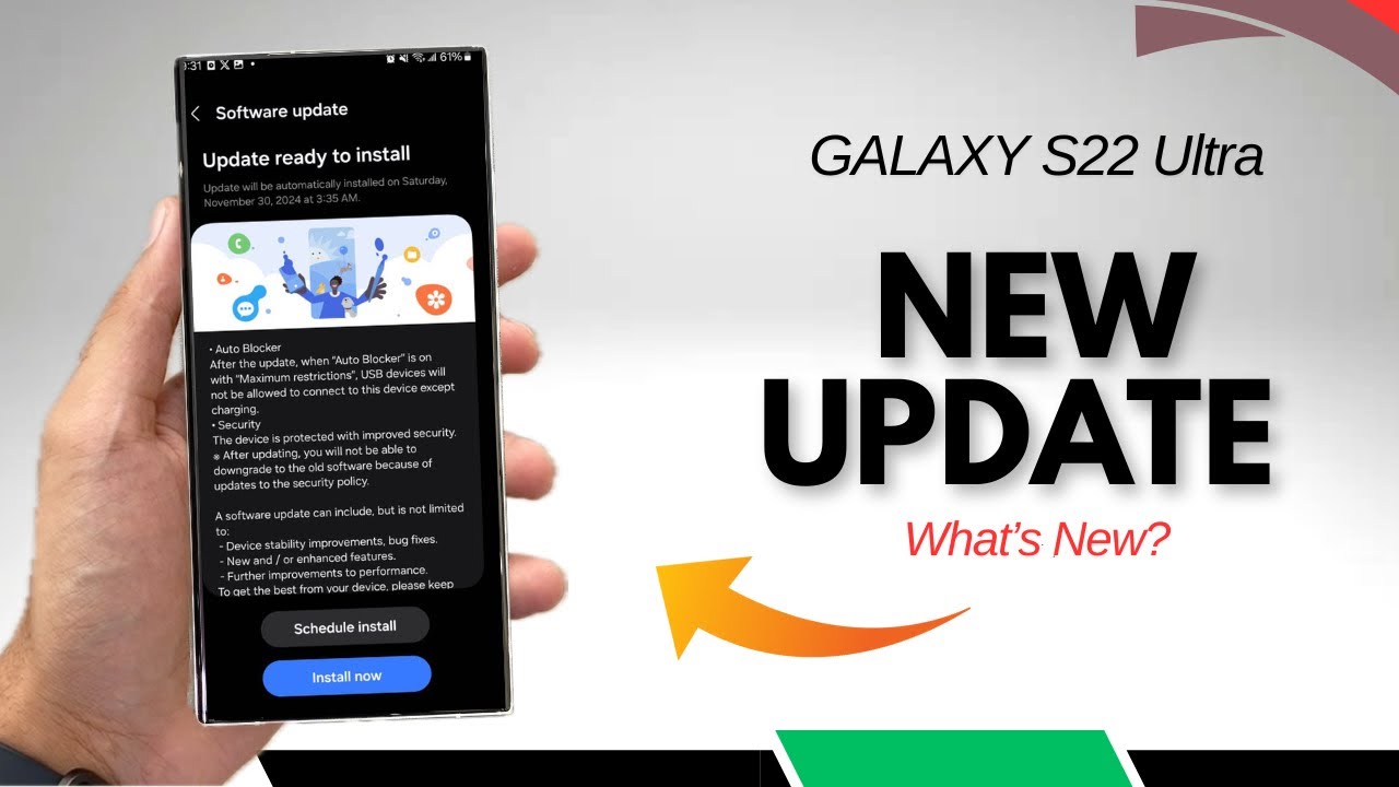 Samsung Galaxy S22 Ultra - Got Official New Update! What’s new? - YouTube