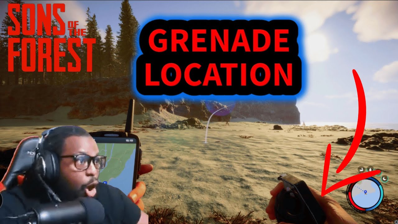 Sons Of The Forest- GRENADE LOCATION - (Forest Crash Sight Spawn) - YouTube