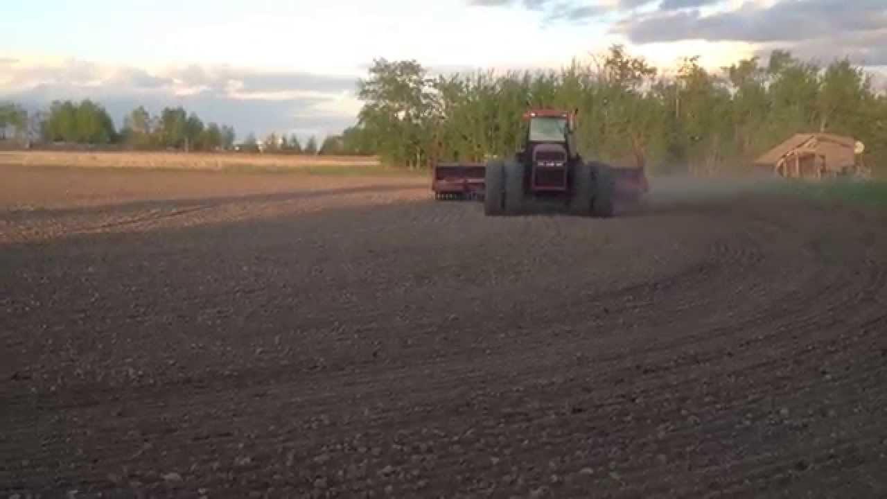 Spring seeding oats and hay 2014 - YouTube