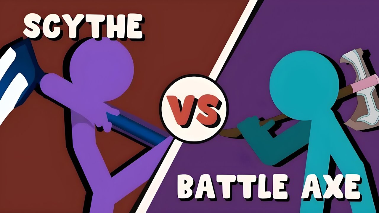 Supreme Duelist Stickman Animation: Scythe vs Battle Axe - YouTube