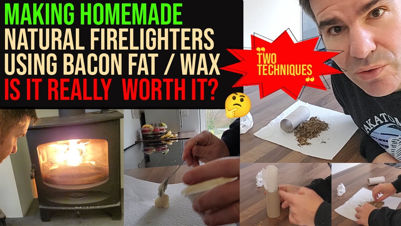 how to make your own natural firelighters / fire starters using wax or ...