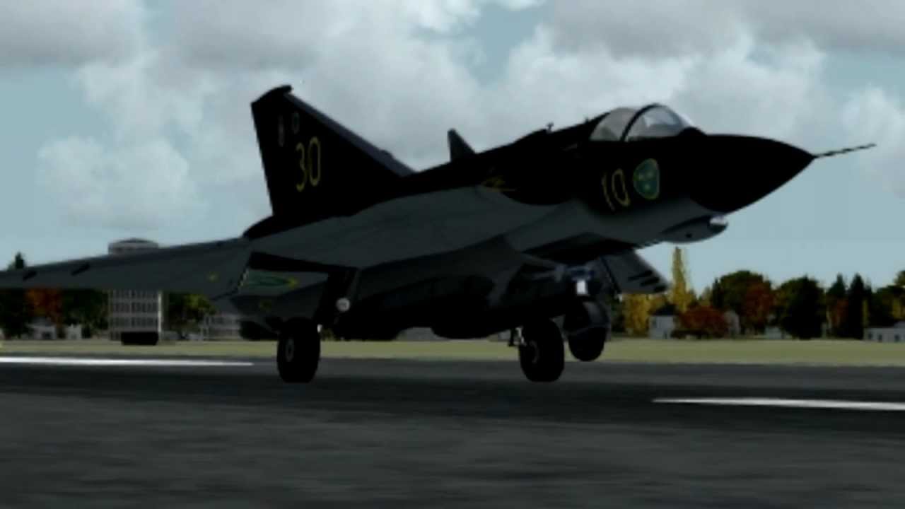 SAAB J35 Draken [Flight Simulator X] from Linköping Malmen AB - YouTube