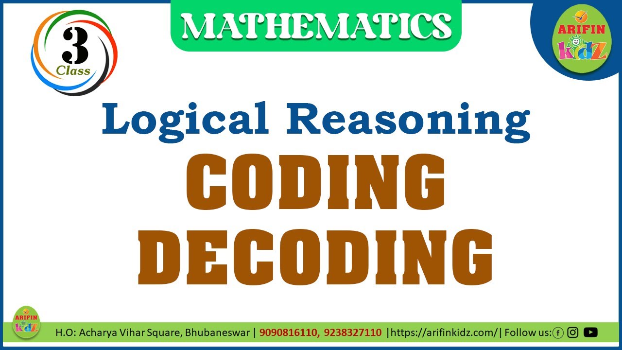 Standard-3 | CODING-DECODING | LOGICAL REASONING | MATHS - YouTube