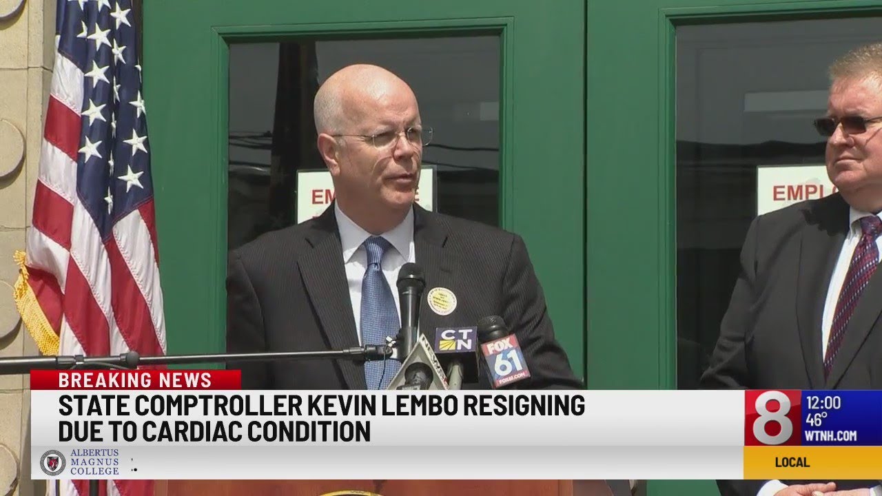 Comptroller Kevin Lembo announces resignation from his position at the ...