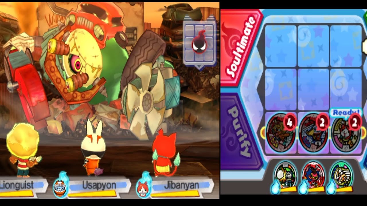 Youkai watch 3 boss battle chapter 2 - YouTube