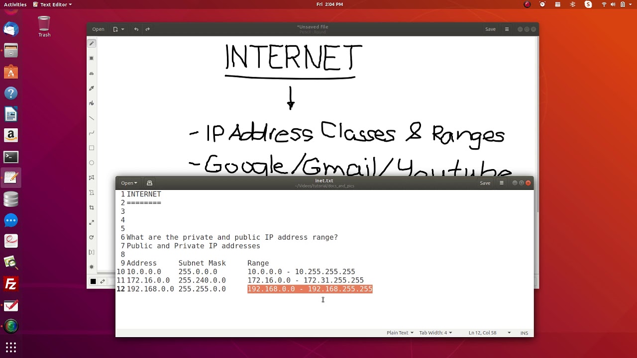 INTERNET : IP Address Classes & Ranges; Google/Gmail/Youtube (Part 5 ...