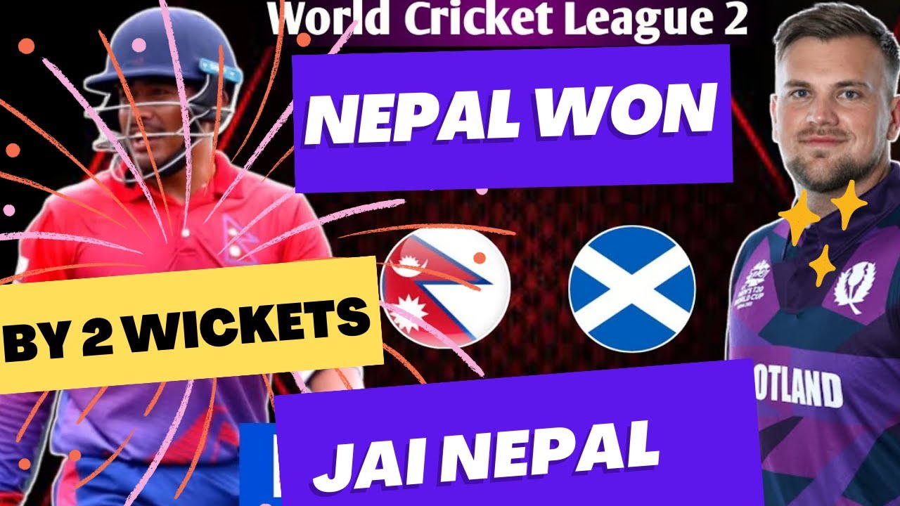 NEPAL VS SCOTLAND ICC CWC LEAGUE 2!! NEPAL WON BY 2 WICKETS 💪# ...
