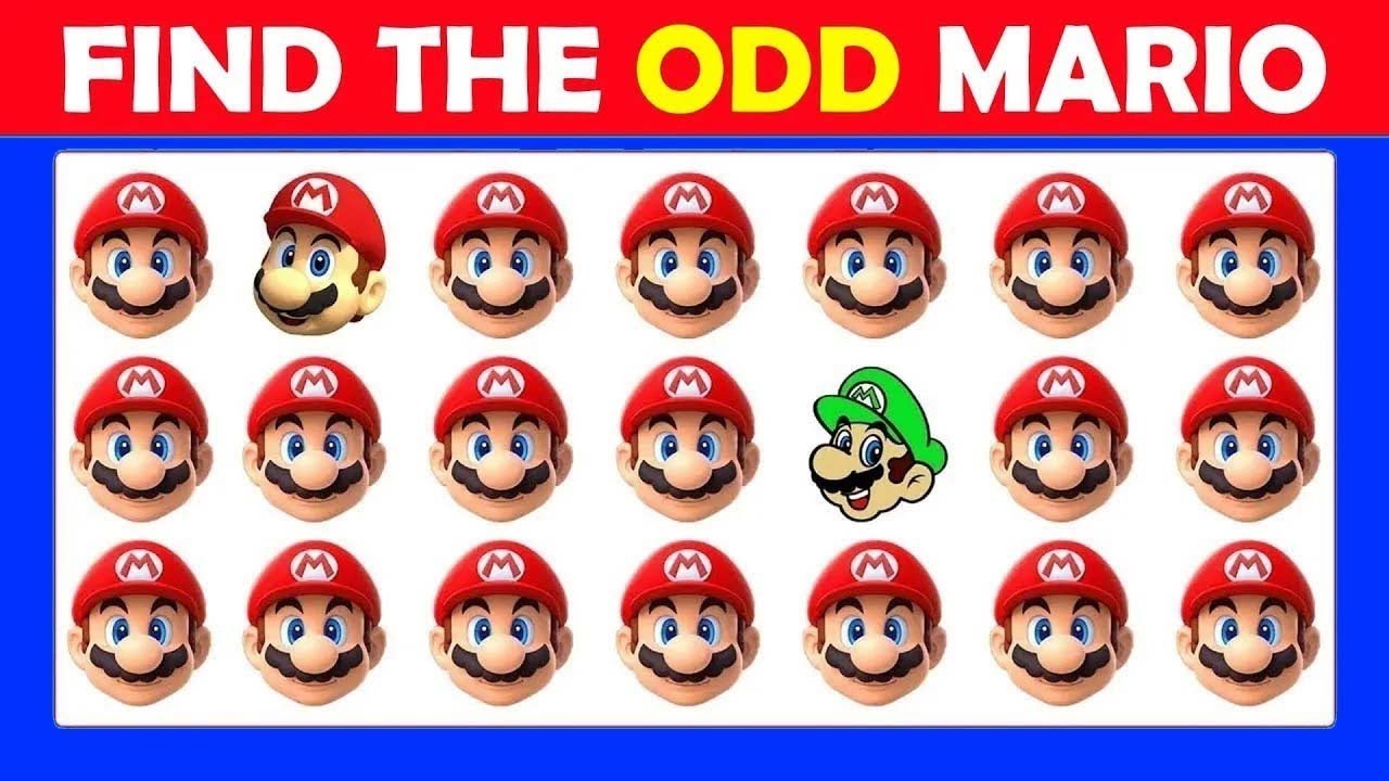 Find the ODD One Out - Super Mario Edition 🍄| Spot the Differences ...