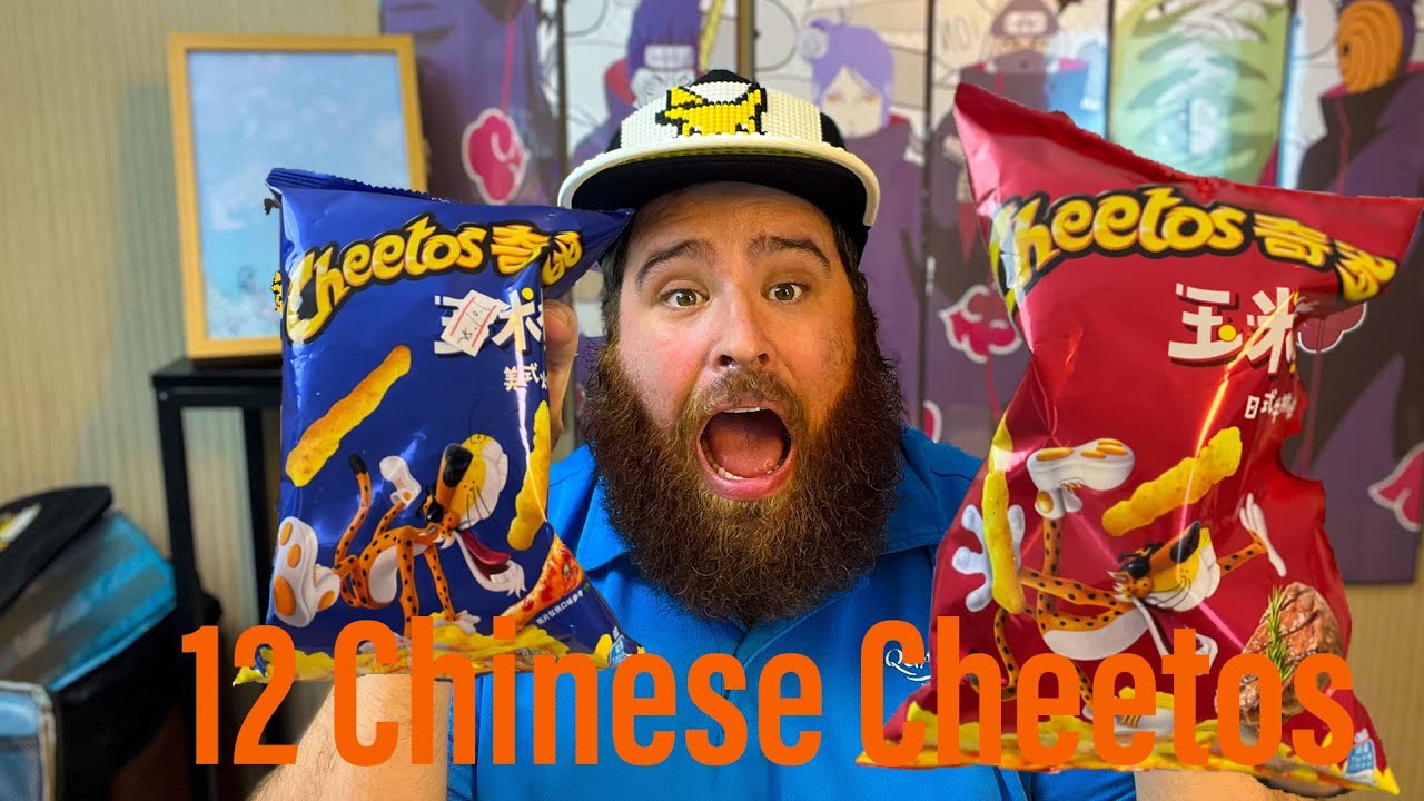 12 Flavors of Chinese Cheetos - YouTube