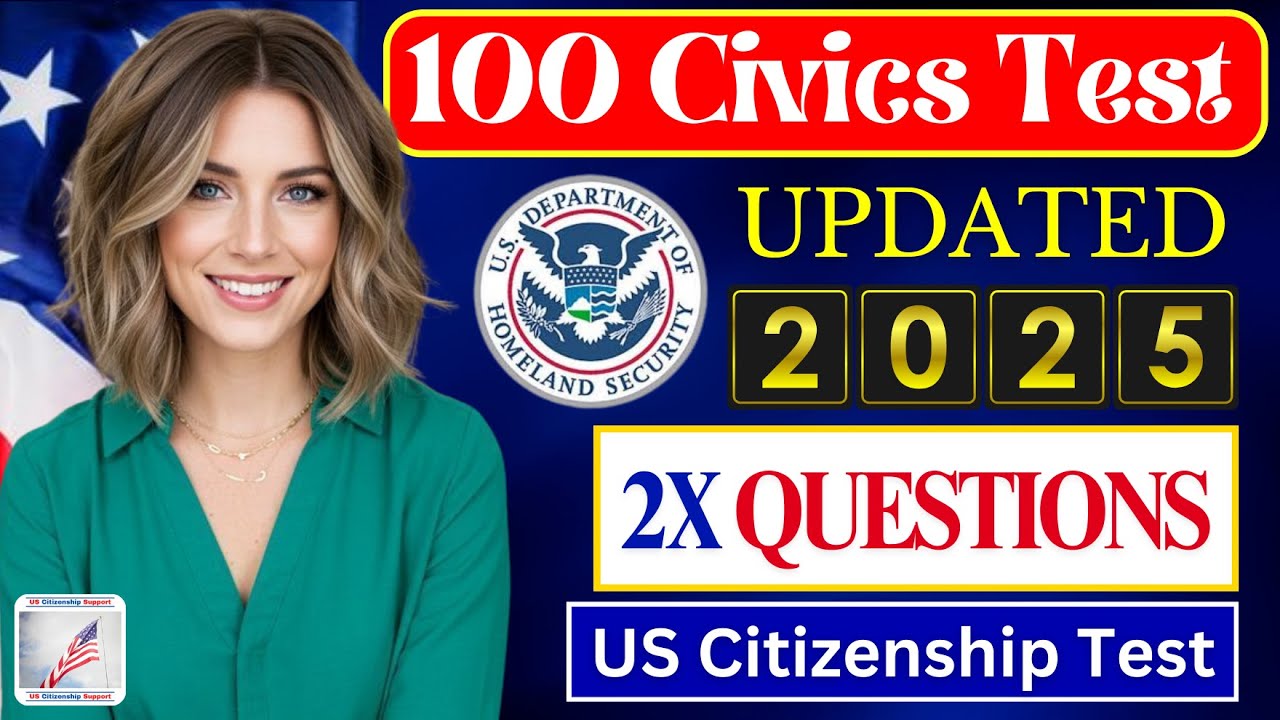 NEW U.S. Citizenship Test 2025, USCIS 100 Civics Test Questions and ...