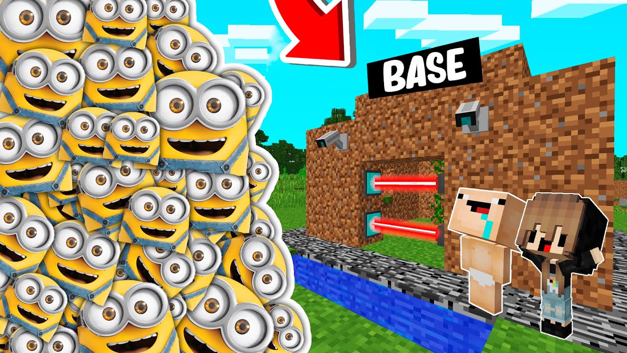 RETO DE LA BASE VS 1000000 MINIONS 😰😱 BASE BEBE NOOB VS MINIONS GRU EN ...