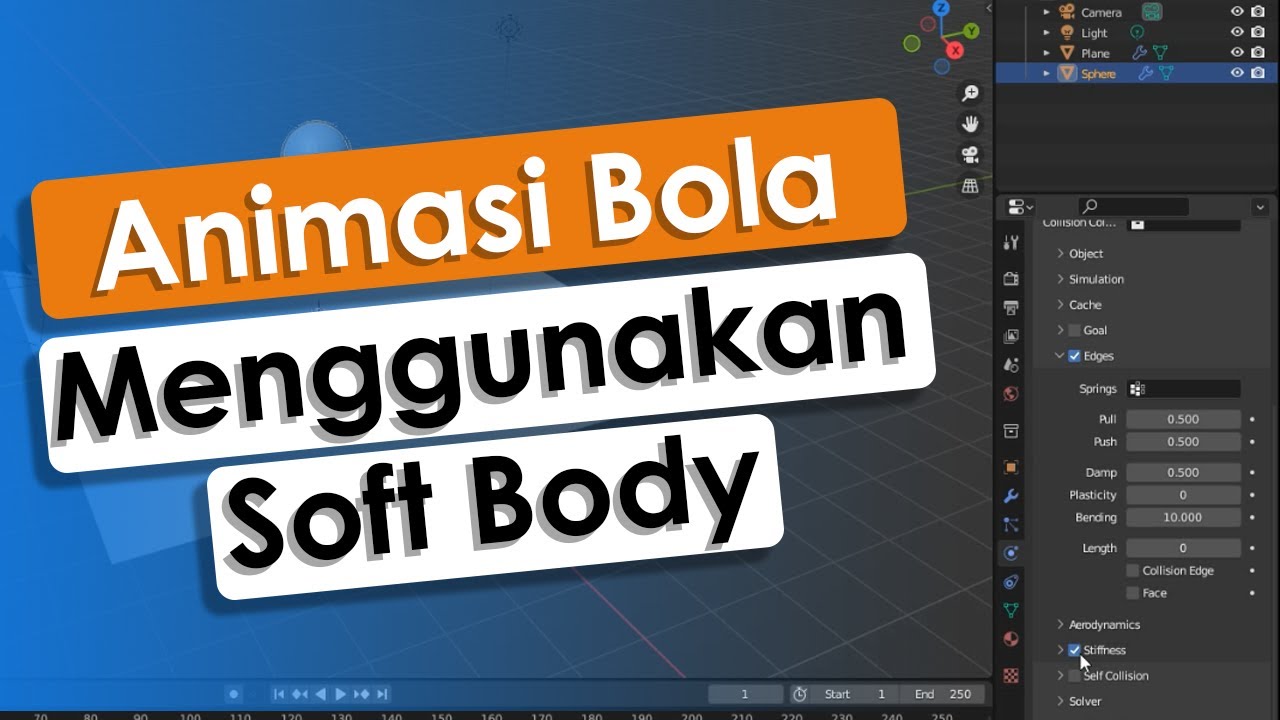 Cara membuat animasi bola menggunakan Soft Body - Tutorial Blender - YouTube