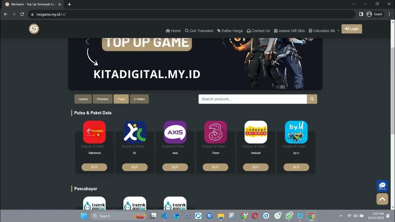 CONTOH TRANSAKSI OTOMATIS TOPUP GAMES & PPOB MOGAME - YouTube