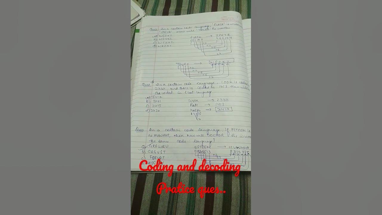 Coding and decoding Practice ques .. - YouTube