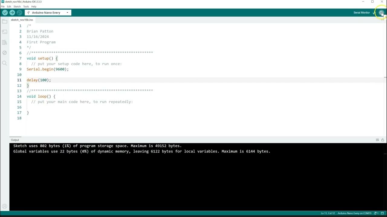 Serial printing Video 1 on the Nano - YouTube