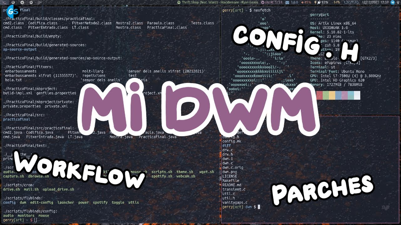 Mi configuración de DWM. Parches explicados, config, uso y workflow ...