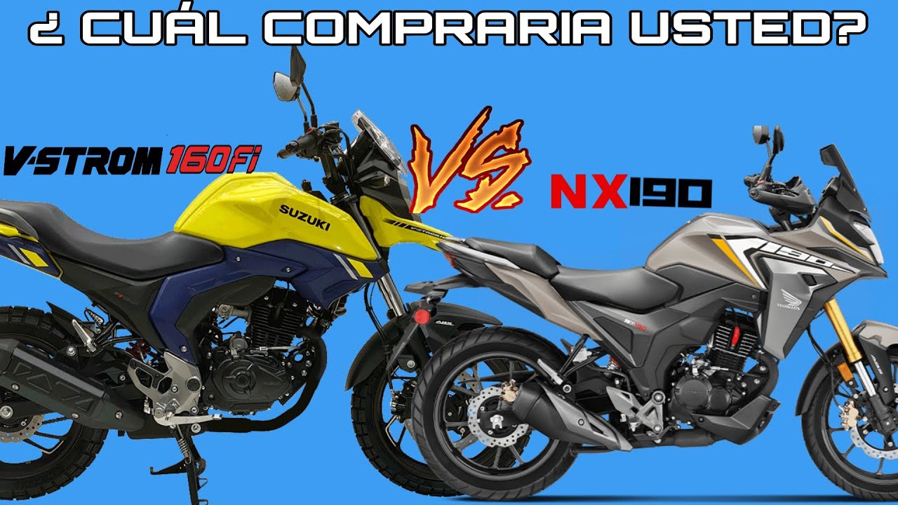Honda NX 190 VS Suzuki V-STROM 160 COMPARATIVA CUAL COMPRARIA USTED ?🤔 - YouTube