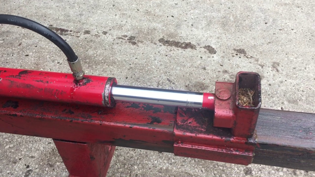Log Splitter. Hydraulic. Horizontal - YouTube