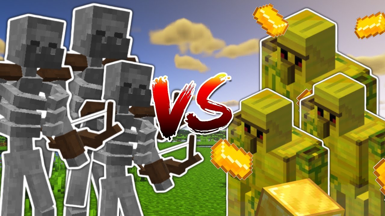 Mutant Skeletons VS Golden Golems | Minecraft Mob Battle - YouTube