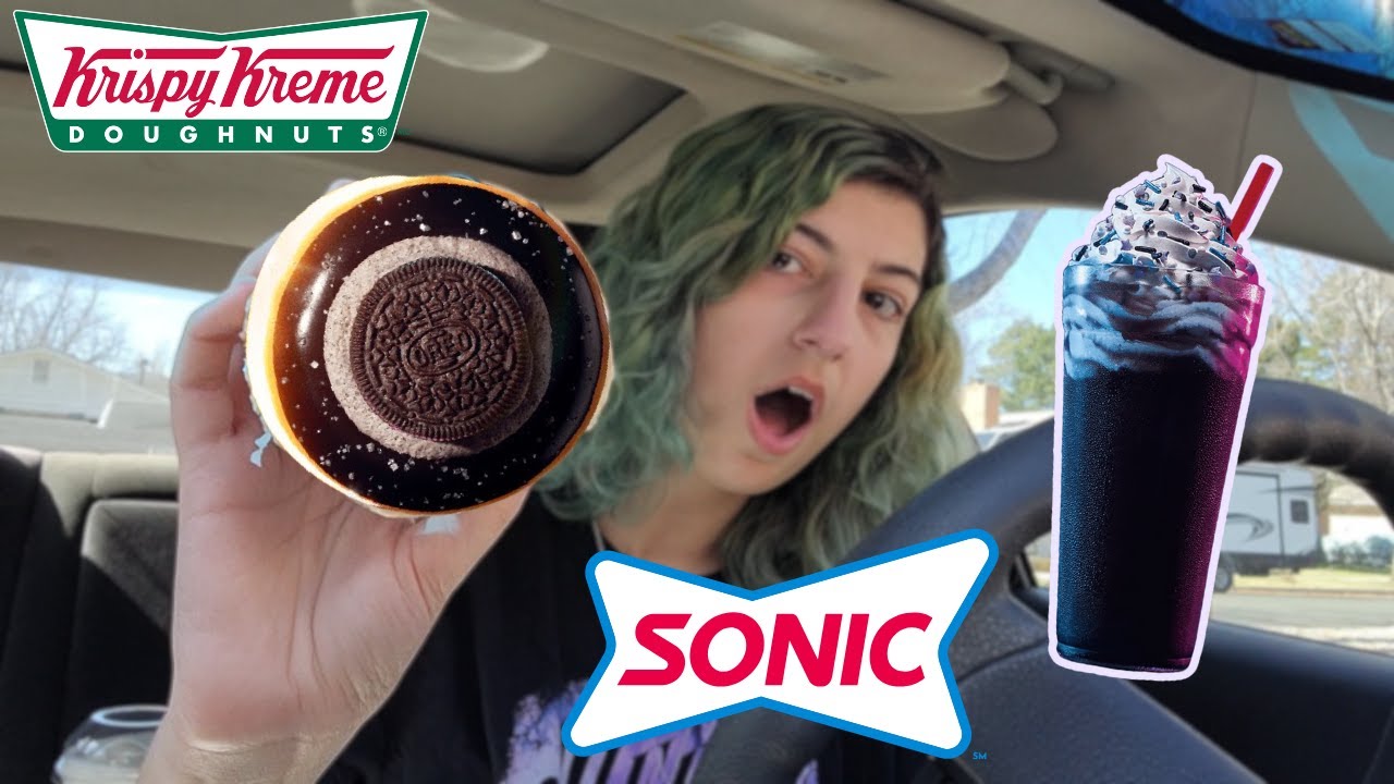 Trying the New SOLAR ECLIPSE Donut and Slushy!! - YouTube