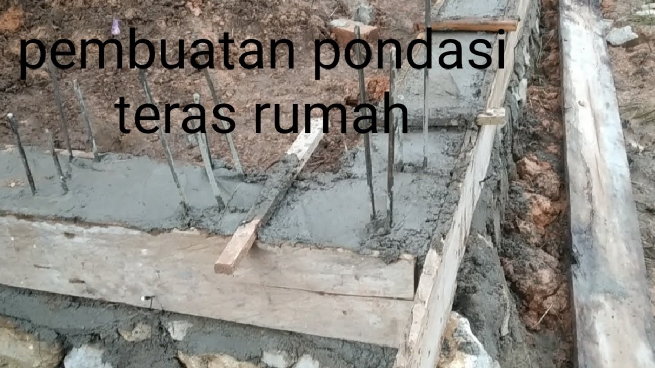 cara buat pondasi teras - YouTube