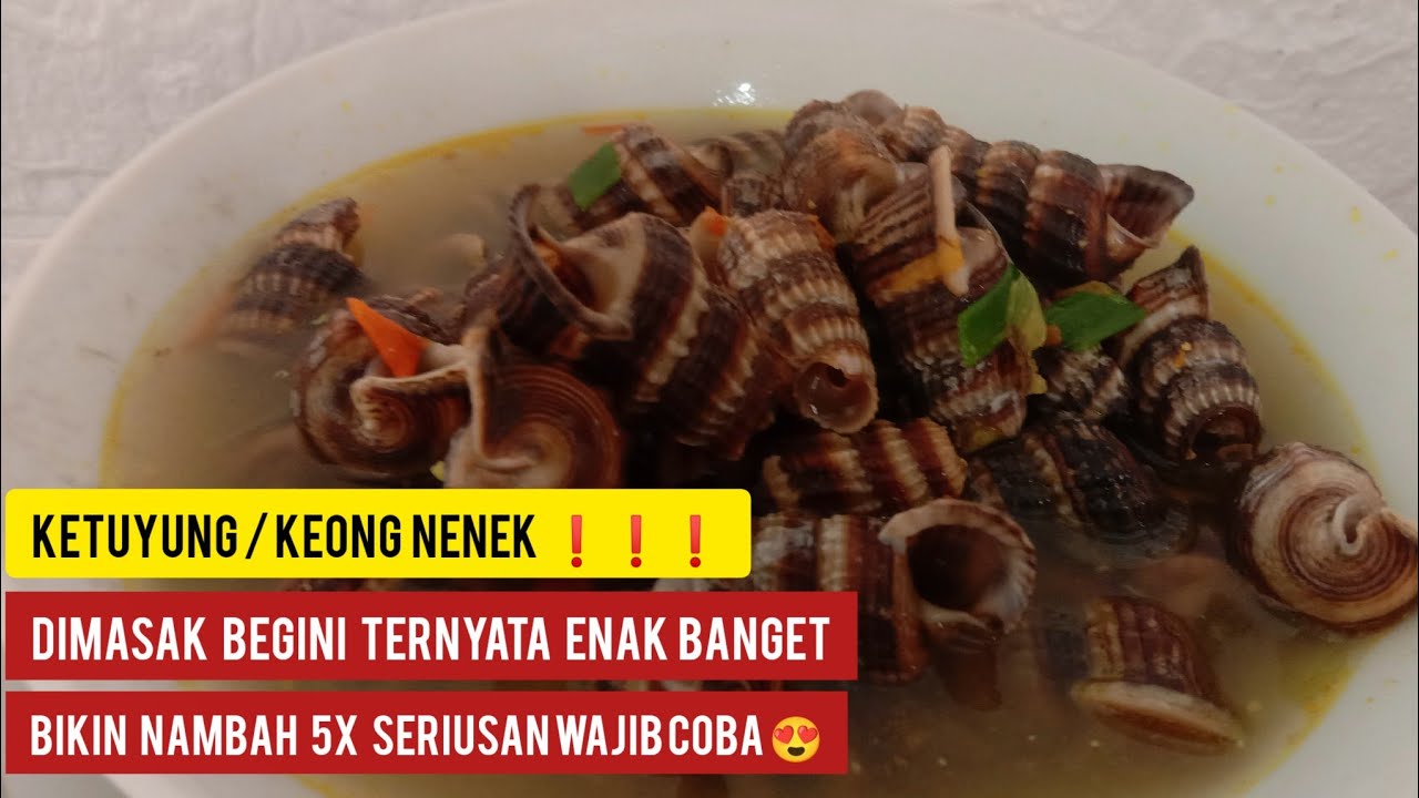 Ketuyung Keong Nenek Dimasak Sayur Asam Pedas Gini Enak Banget Resep ...