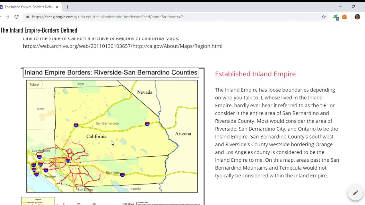The Inland Empire Borders Defined-Screencast - YouTube
