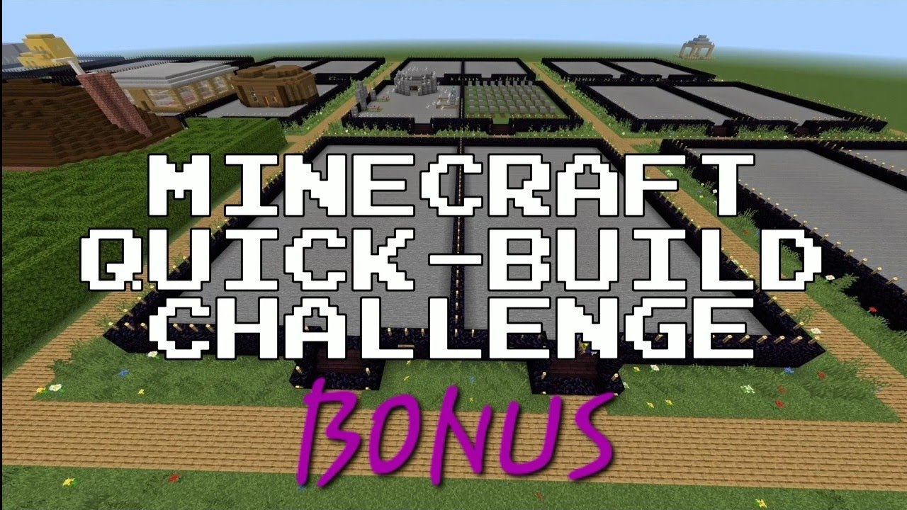 MINECRAFT QUICK BUILD CHALLENGE: BONUS (CASTLE) - YouTube