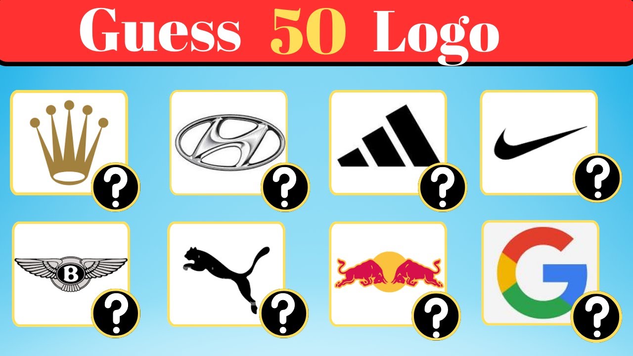GUESS THE 50 LOGO FAMOUS LOGO - YouTube