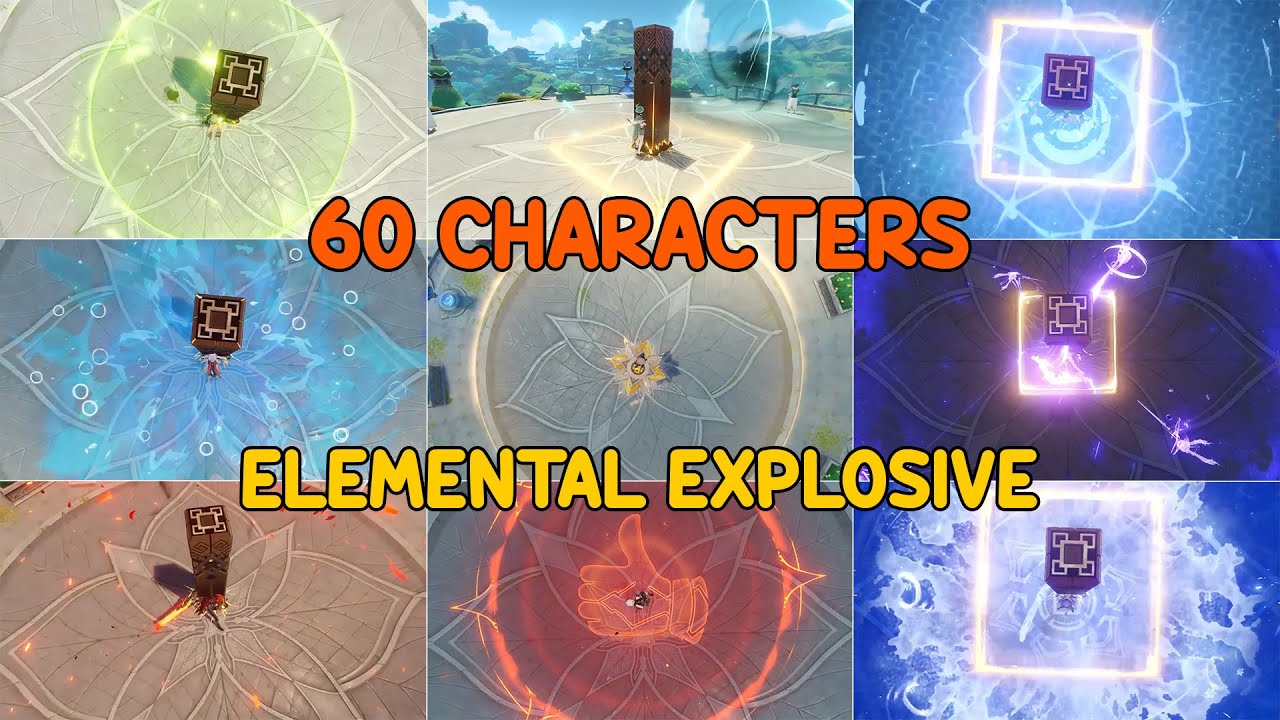 Elemental Explosive. All 60 Characters With Eye Catching Perspective ...