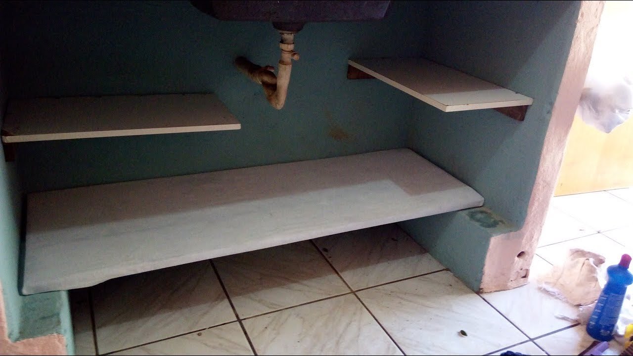 Como fazer Prateleira para pia da cozinha usando Madeira Reciclada #DIY ...