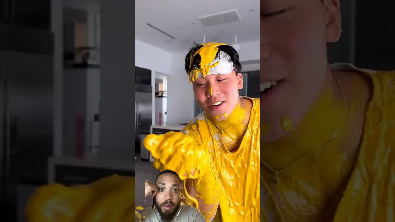 NTEG Reacts: Guy Spills Mustard Everywhere, But Cleans Up Spotlessly! 🌭 ...