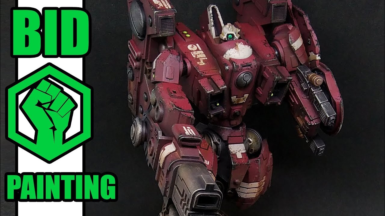 How to paint Tau Riptide battlesuit - Farsight scheme - YouTube